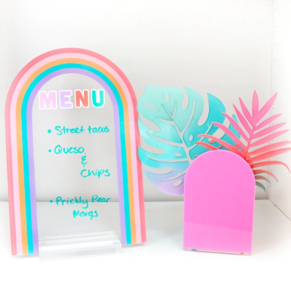 Acrylic Rainbow Dry Erase Board – Boxfetti.ae