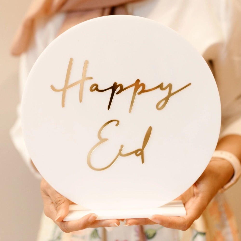 'Happy Eid' Acrylic Stand – Boxfetti.ae