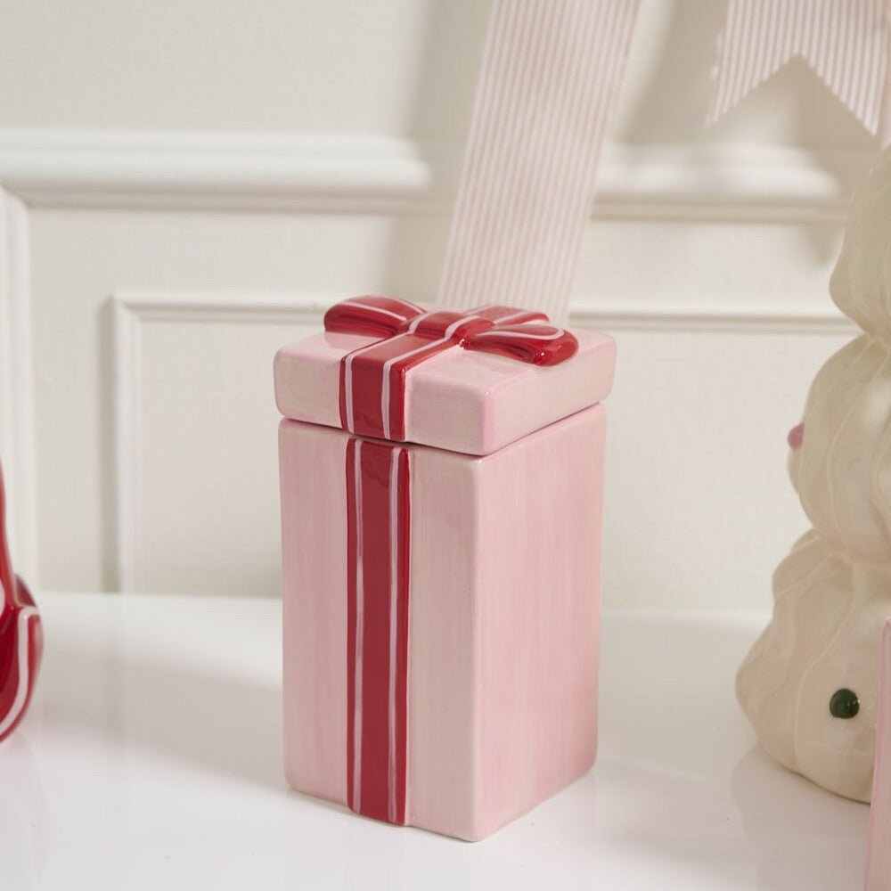 Canister Hand Painted Ceramic Gift Box 18cm – Boxfetti.ae