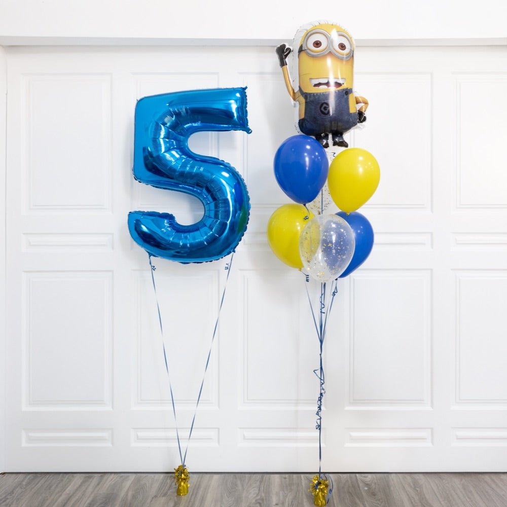 Despicable Me Minion Number Balloon Bouquet – Boxfetti.ae