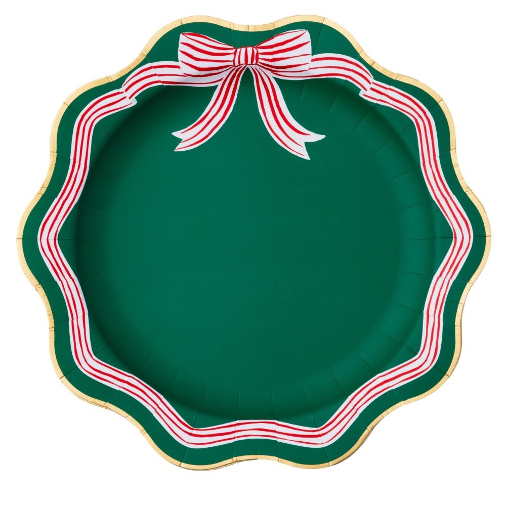 Elegant Green Peppermint Bow Dinner Plates Set of 8 – Boxfetti.ae