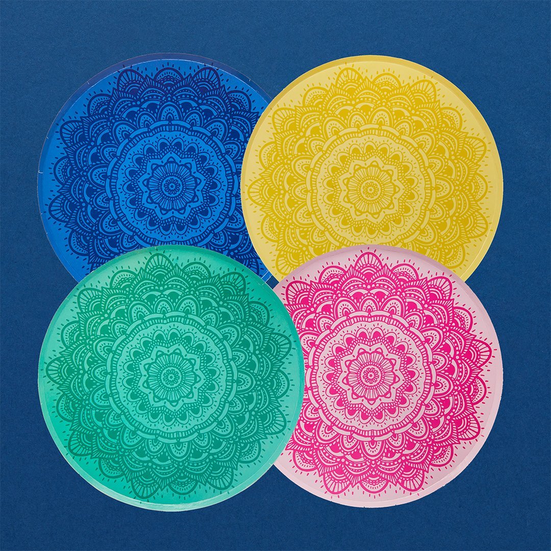 Mandala Plates Set of 8 – Boxfetti.ae