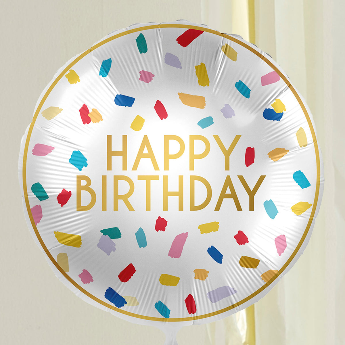 18" Brushstroke Happy Birthday Foil Balloon – Boxfetti.ae