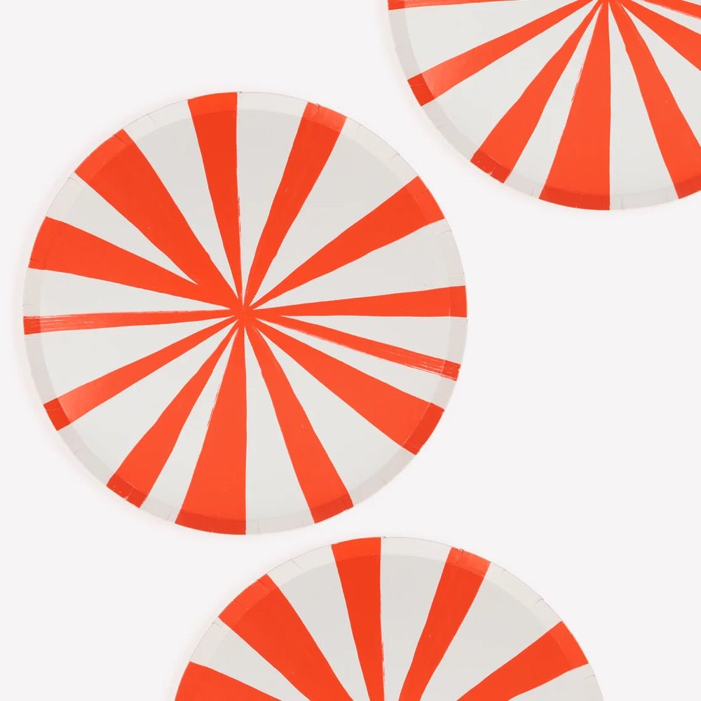 Red Stripe Dinner Plates Set of 8 – Boxfetti.ae