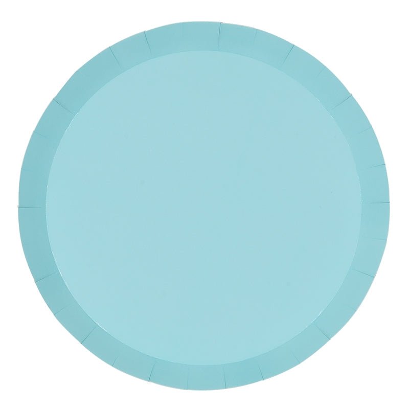 Pastel Blue Round Plates Set of 10 – Boxfetti.ae