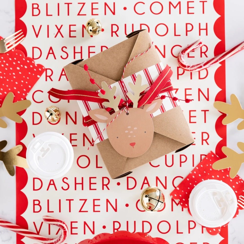 Dear Rudolph Reindeer Oversized Tags Set of 12 – Boxfetti.ae
