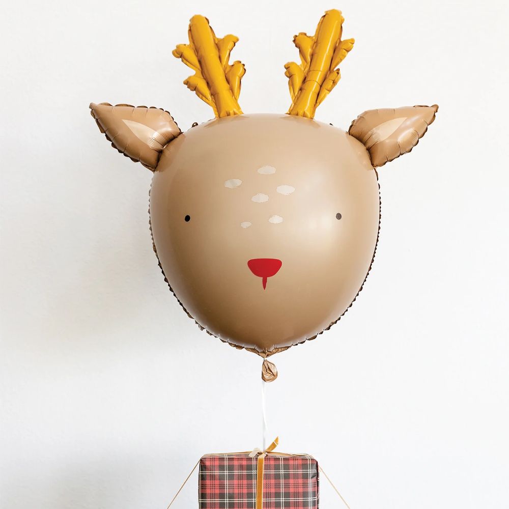 Dear Rudolph Reindeer Mylar Balloon – Boxfetti.ae