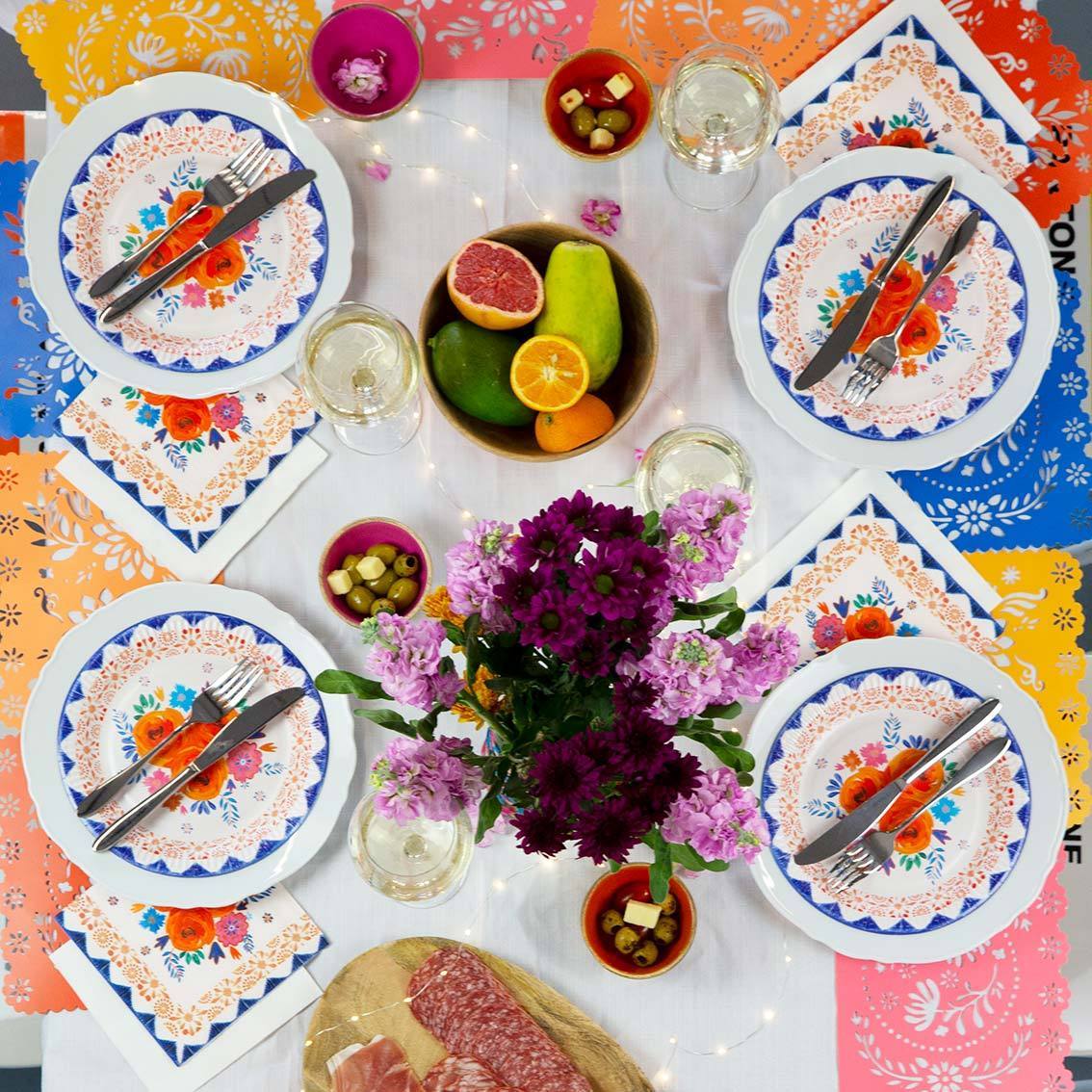 Floral Boho Plates Set of 12 – Boxfetti.ae