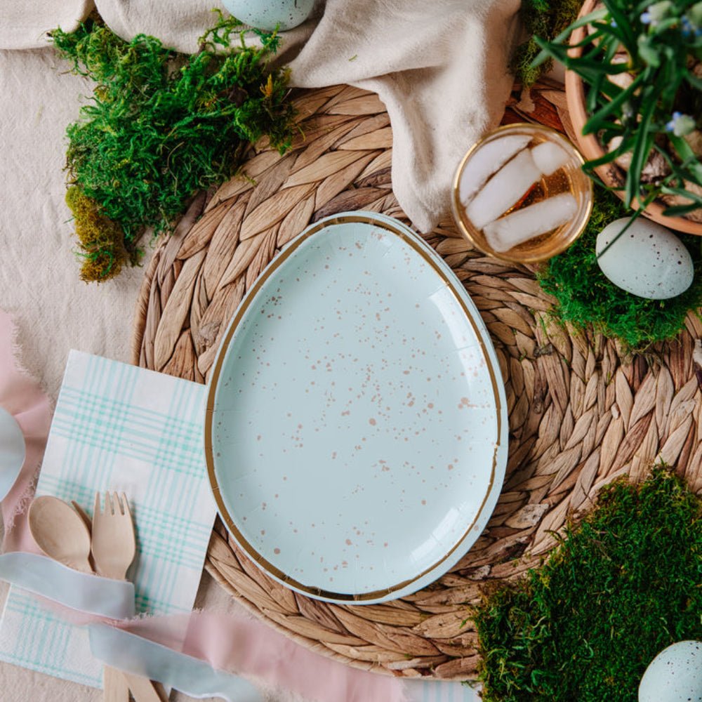 Robin Egg Shaped Plates Set of 8 – Boxfetti.ae
