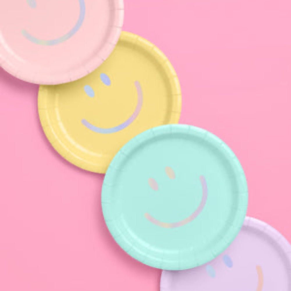 Smiley Face Plates Set of 24 – Boxfetti.ae