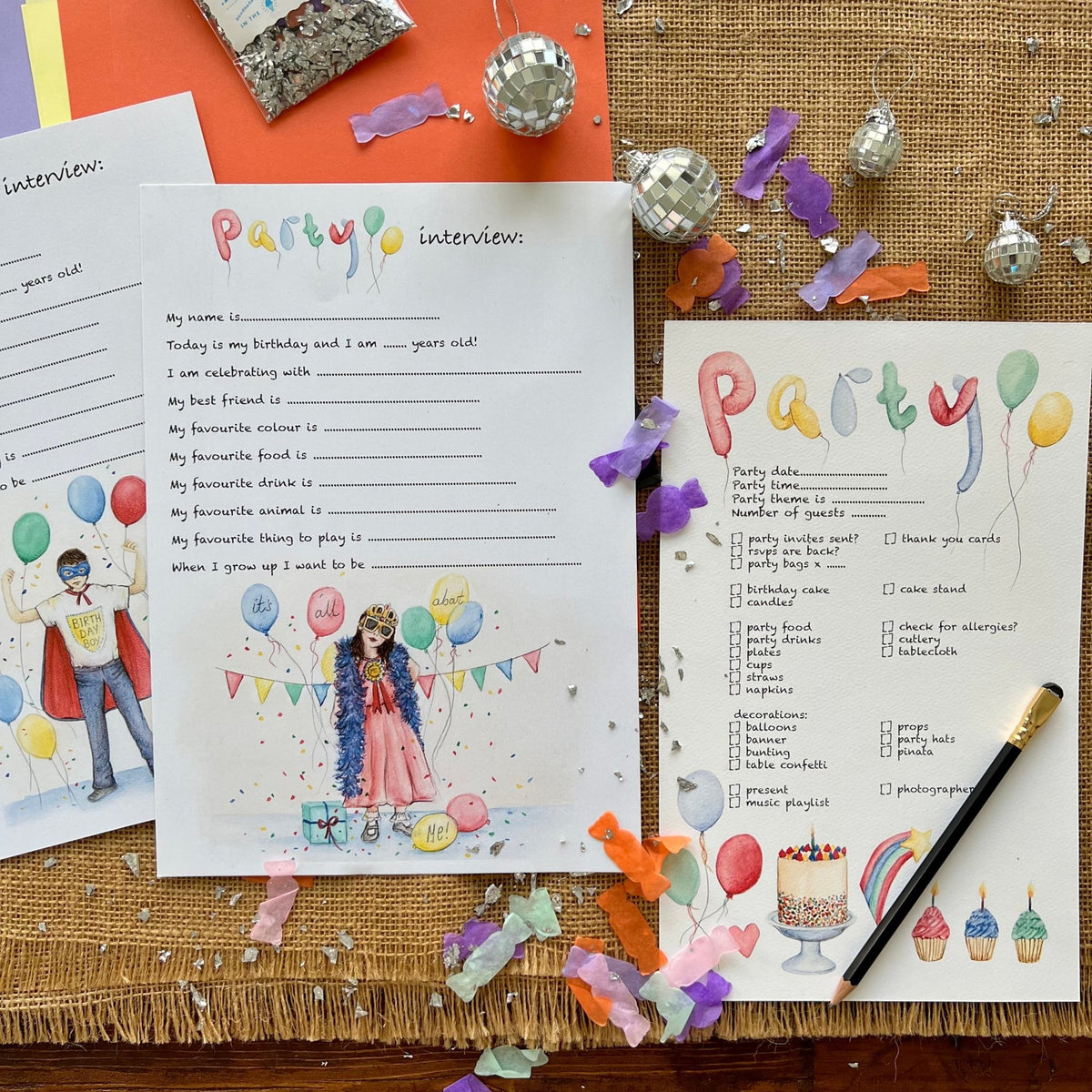 Party Interview - FREE printable – Boxfetti.ae